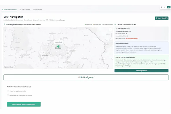 Digitale Lösung für EPR-Registrierung in mehreren EU-Staaten